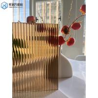 China Flat Polished Bronze Bamboo Patterned Glass for Customized Thickness Requirement for sale