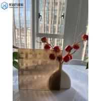 China Flat Polished Bronze Bamboo Patterned Glass for Customized Thickness Requirement for sale