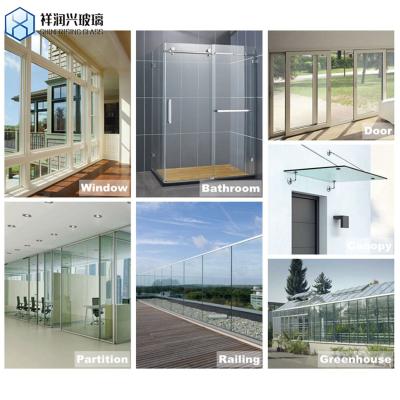 China Plat gepolijst randwerk Custom gehard glas douche hut voor badkamer en decoratie Te koop