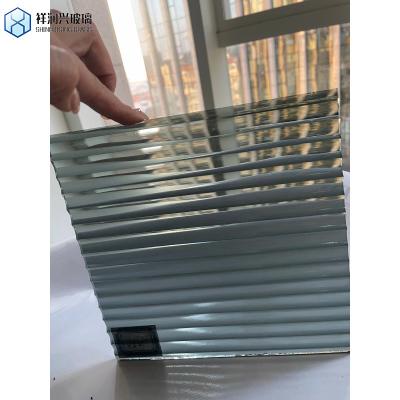 China Solid Grey Tinted Moru Patterned Tempered Glass Fluted Moru for Bathroom Living Room for sale
