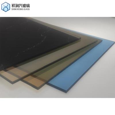 China 12 mm dik helder gehard glaspaneel voor enkel glas bedraad/decoratief/badkamerglas Te koop