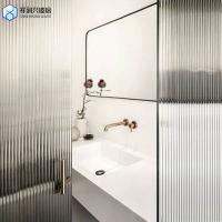 China Technique Laminated Customized Request Beveled Mirror Glass Strips for Wall Decorative for sale
