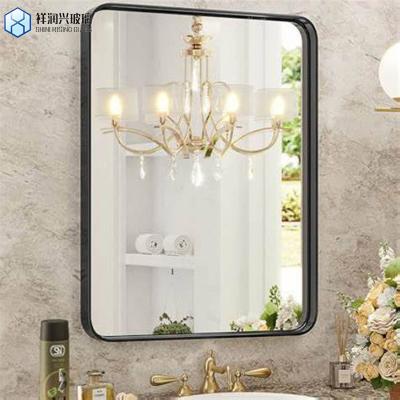 China Crystal Sapphire Blue Pack Round Square Glass Beveled Mirror 3.0mm Customized Tray for sale