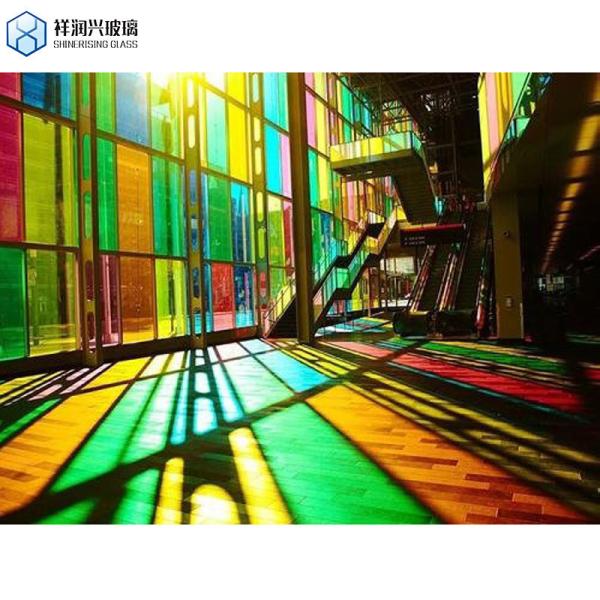 Quality Building Glass Colored/Tinted Tempered Glass Laminated with Polished Edge Customization for sale