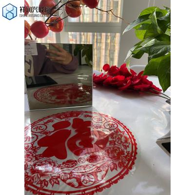 Cina Specchio di vetro trasparente decorativo con bordo lucidato piatto e certificato SGS in vendita
