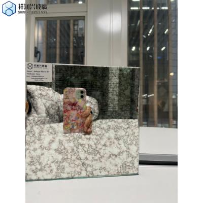 China 4-8mm Beveled Vintage Royal Antique Mirror Glass Sheets Tegels voor moderne architectuur Te koop
