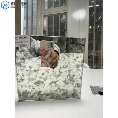 China 4-8mm Beveled Vintage Royal Antique Mirror Glass Sheets Tiles for Modern Architecture for sale