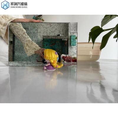 China Aanpassingsstijl Kleurrijk Antiek Spiegelglas voor Badkamer Decoratie Wasbecken Te koop