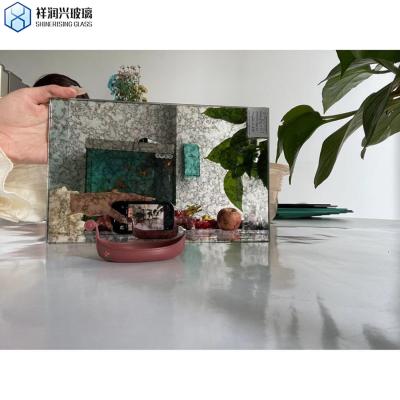 Espelho de parede LED de vidro comercial retangular para decoração de casa moderna