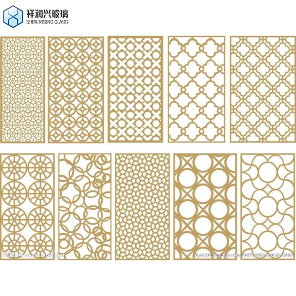 Quality Clear Patterned Glass Shower Fluted Ribbed Clear Texture Decorative Glass 5mm for sale