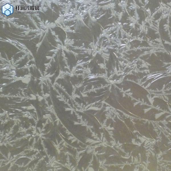 Quality 3-4mm Design Temperable Titanium Ice Flower Acid Etched Glass Standard GB15763.2 for sale