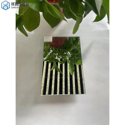 China Snijdende rand boren Temperen antieke spiegelglaspanelen voor vintage wanddecoratie Te koop