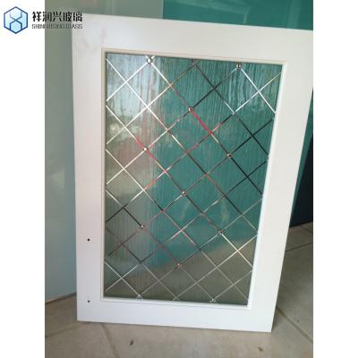 China 3 mm-19 mm dikte plat gehard glas ijs bloem patroon deur voor gebouw decoratie Te koop