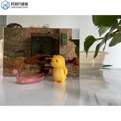 China Individuell angepasste Technik Vintage Dekorativ Rost Spiegel Laminat Glas Goldene Antike zu verkaufen