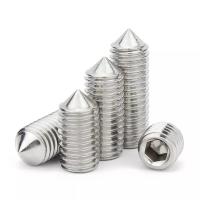 China DIN914 Hexagon socket set screws with cone point for sale
