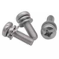 China Cross Recessed Pan Head Screws with Integrated Washers M2-M6 Stainless Steel for sale