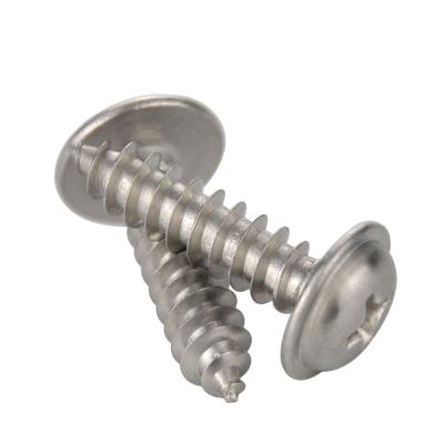 China DIN968 Pan with washer attached head cross self tapping screws for sale
