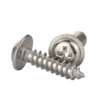 China DIN968 Pan Head Cross Recess Self Tapping Screws with Washer 4.8mm for sale