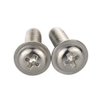 China DIN968 Pan Head Cross Recess Self Tapping Screws with Washer 4.8mm for sale