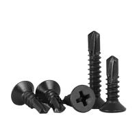 China CSK Head Cross Slot Self Drilling Screws 12-14 x 1-1/2 Inch Steel Zinc Plated for sale