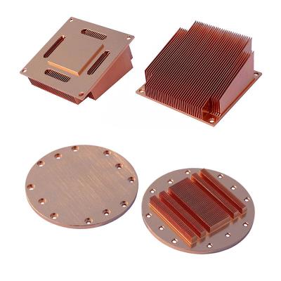 China High -precise processing CNC machine parts for copper brass material water cooled heatsink parts for sale