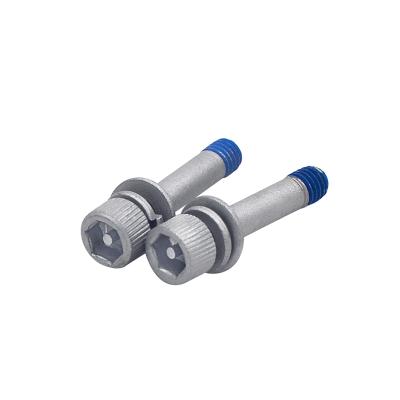 China Dacromet cylindrical head with anti-theft pin nylon patched stainless bolts for sale