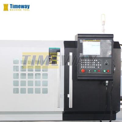 China High Productivity Flat Bed Lathe with X/Z-axis Rapid Traverse Rate of 6/12m/min for sale