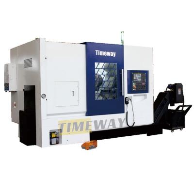 China Torno CNC de cama inclinada con velocidad de husillo máxima de 3500 rpm y eje Z de viaje de 450 mm en venta