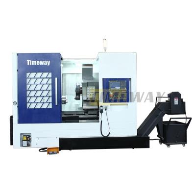 China Máquina de tornos CNC de tipo cama inclinada de precisión con controlador FANUC y cartucho de husillo ISO40 en venta