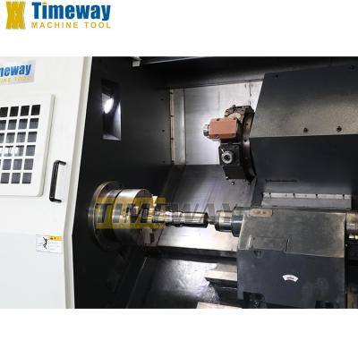 China Maschinenreparaturwerkstätten Schrägmaschine mit 62 mm Spindelbohrung und hydraulischem Heckstock zu verkaufen