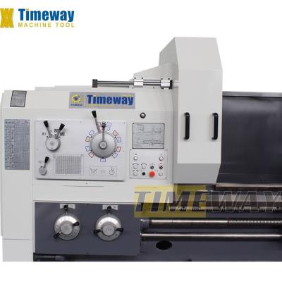 Cina Vendere 130mm Spindle Bore Heavy Duty Torno orizzontale macchina con 755mm larghezza letto in vendita