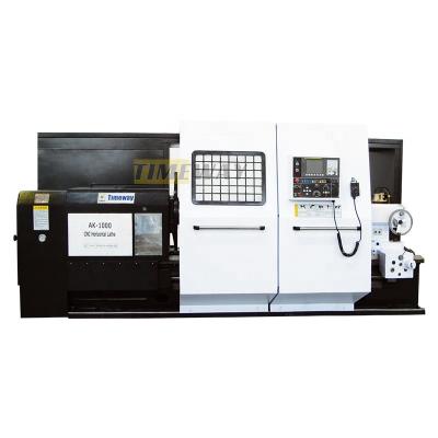 China Max. Gekeerde lengte mm 12000 Spindelboring mm 130 CNC draaibank AK-1000B Complexe verwerking Te koop