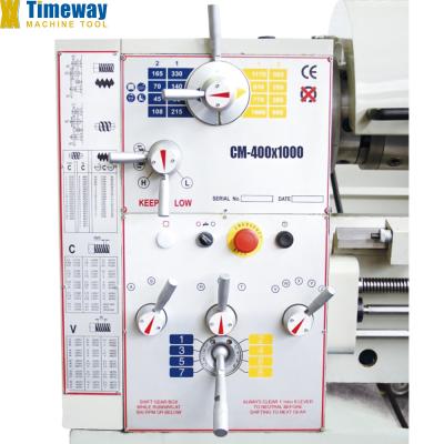 China Top Slide Travel 140mm CM-400 Gap Bed Lathe Machine com 45 1800 r.p.m. Velocidade do eixo à venda
