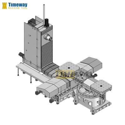 China Mecanizado de metales Centro de mecanizado CNC horizontal con tamaño de mesa de 630x630mm en línea en venta
