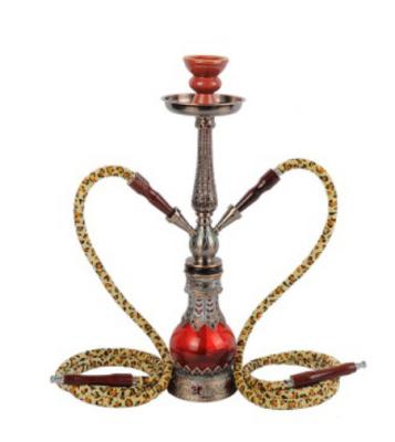 China Woyu Crown Water Smoke Vase Zinc Alloy Hookah with 2 Leopard Print Shisha Pipes factory