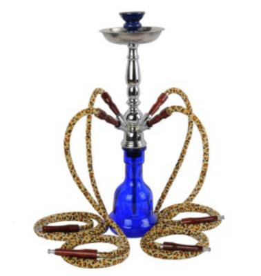 China Professional Shisha Factory Simple Fashion Style Zinc Alloy Hookah with 4 Water Pipe factory