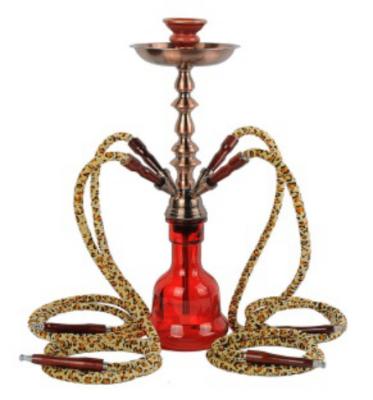 China Woyu Professional Sheesha Manufacturer Zinc Alloy Hookah 4 Water Smoking Leopard Tubes factory
