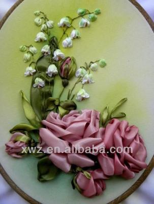China 100% pure silk embroidery ribbon for sale