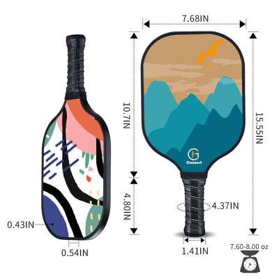 China Customized Practice Pickleball Paddle , PP Honeycomb Core Pickleball Paddles Fiberglass for sale