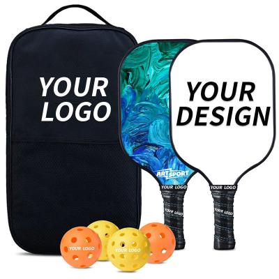 China Customized Practice Pickleball Paddle , PP Honeycomb Core Pickleball Paddles Fiberglass for sale