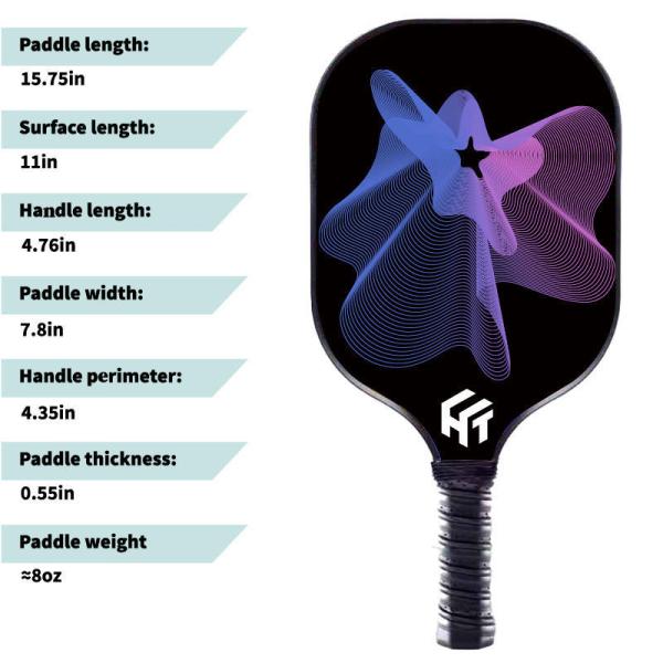 Quality OEM ODM Fiberglass Surface Pickleball Paddle Set With 2 Paddles 4 Balls for sale