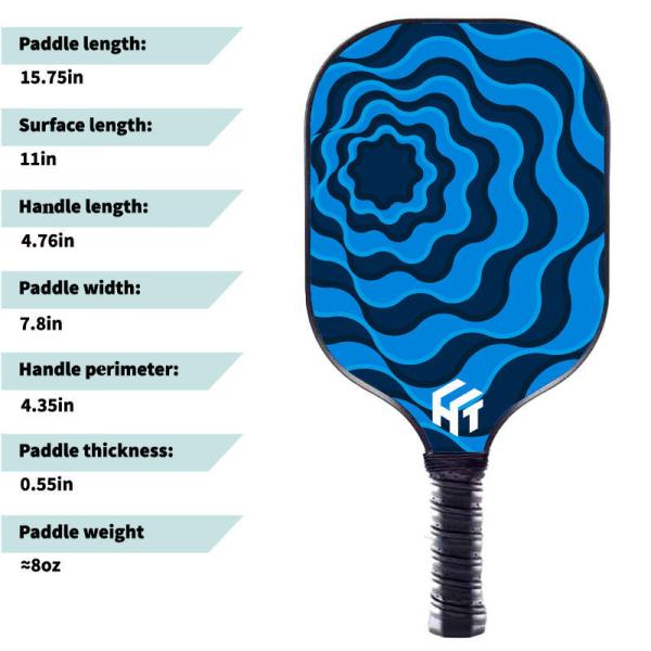 Quality Sandblasted Board Fiberglass Pickleball Paddles With PP Honeycomb Core USAPA for sale
