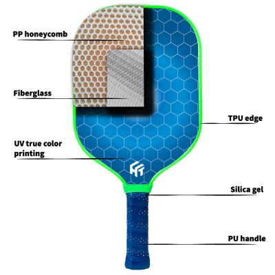 China Graphene Glass Fiber Pickleball Paddle with Customized Design and Carbon Fiber Sleeve for sale