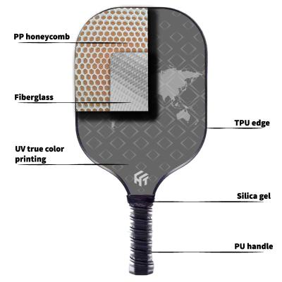 China 40*19.8*1.4 Fiberglass Enhanced Performance Pickleball Paddle with PP Honeycomb Core for sale