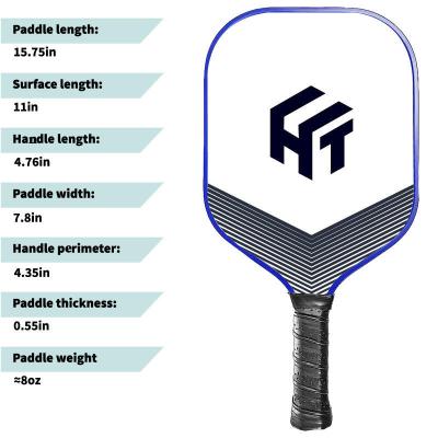 China 10mm PP Honeycomb Core Graphite Carbon Fiber Pickleball Paddle Length cm 40*19.8*1.4 for sale
