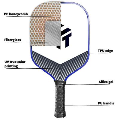 China 10mm PP Honeycomb Core Graphite Carbon Fiber Pickleball Paddle Length cm 40*19.8*1.4 for sale