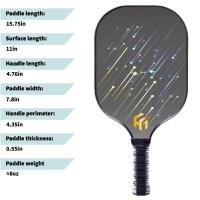 China Professional Custom LOGO Pickleball Paddle Lightweight PP Honeycomb Core Construction for sale