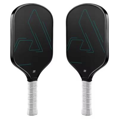 China 230g Elongated Pickleball Paddle Black With PP Honeycomb Core / Coarse Texture for sale