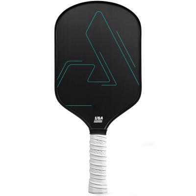 China 230g Elongated Pickleball Paddle Black With PP Honeycomb Core / Coarse Texture for sale