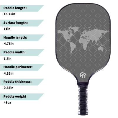 China 40 cm pickleball racket met PP honingraat kern en Dome Top Spin Control Te koop
